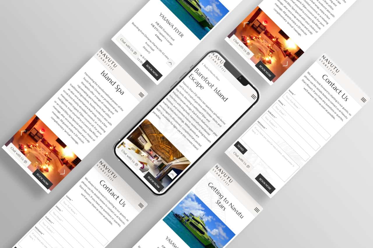 Navutu Resorts - Website Creation and Cloudbeds Integration - Olive & Lake