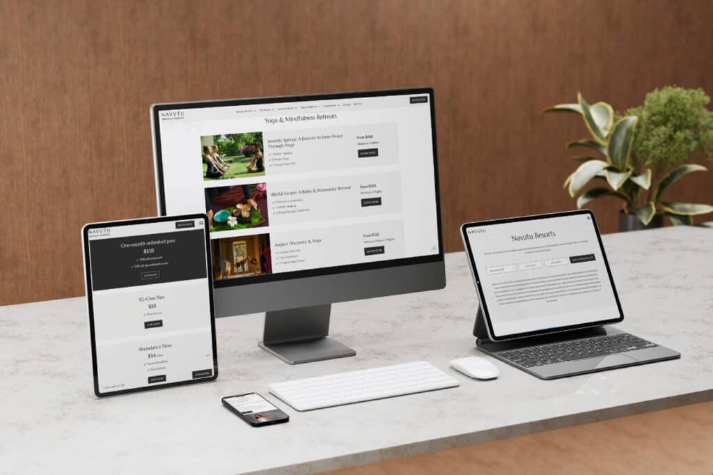 Navutu Resorts - Website Creation and Cloudbeds Integration - Olive & Lake