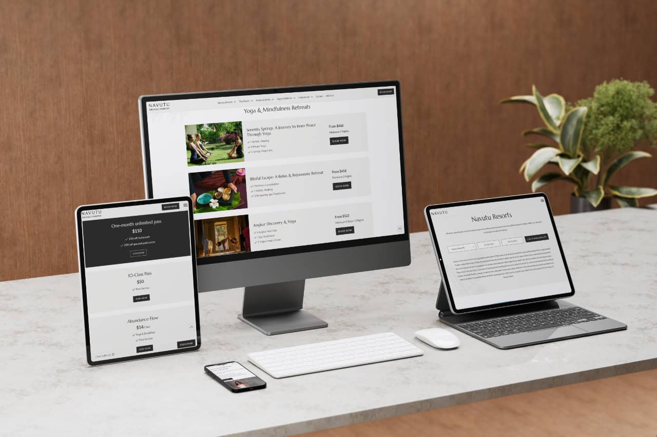 Navutu Resorts - Website Creation and Cloudbeds Integration - Olive & Lake
